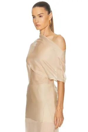 EAVES Saeunn Asymmetrical Top - Champagne