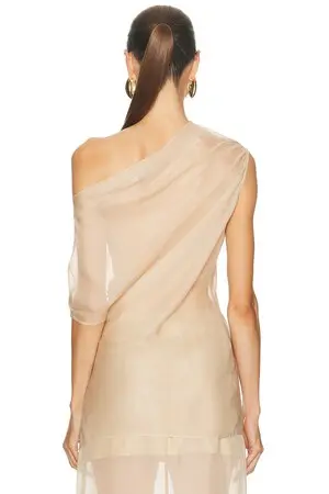 EAVES Saeunn Asymmetrical Top - Champagne