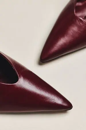 Anthropologie Classic Pointed-toe Pumps - Wine