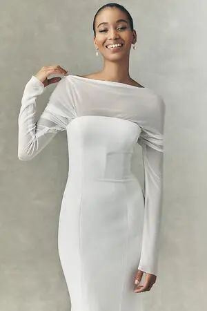 Watters Apple Long-sleeve Gown
