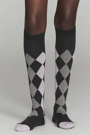 Maria La Rosa Argyle Knee-high Socks