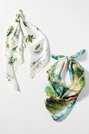 CELANDINE Hair Scarves, Set Of 2 - Palm Trees