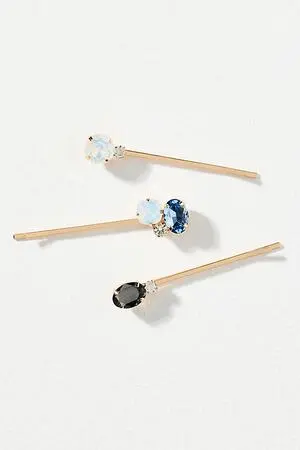 VIOLET & BROOKS Skylar Crystal Bobby Pin Set - Blue