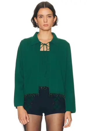 BODE Lodge Cardigan - Dark Green