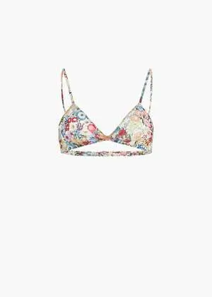 Khaite Talita Top In Black Multi Cream Multi