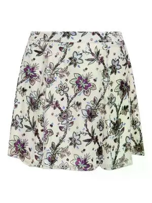 Kate Spade New York Floral-print A-line Skirt - Neutrals
