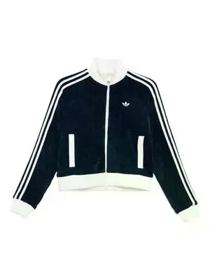 Adidas Velour Zipped Sweatshirt - Blue
