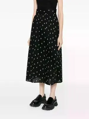 TO B. BY AGNÈS B. Floral Embroidered Skirt