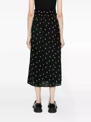 TO B. BY AGNÈS B. Floral Embroidered Skirt
