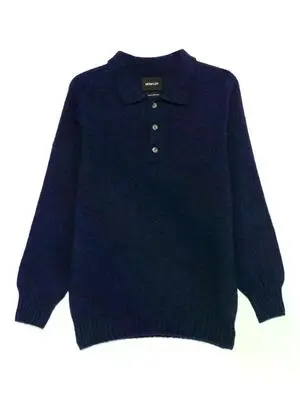 Howlin' Ghost Pressure Buttoned Polo Shirt - Blue