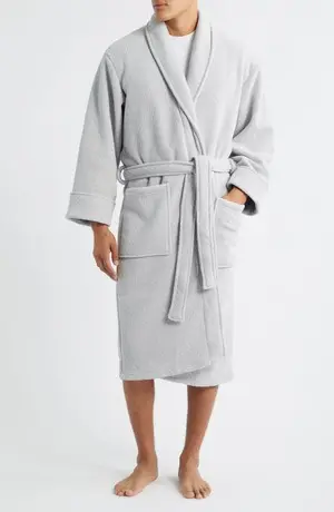 Daniel Buchler Mosaic Knit Robe - Grey