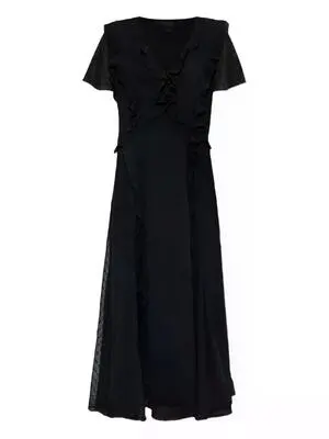 ALLSAINTS Dot-detail Frilled Dress - Black