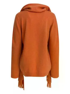 SANDBEIGE Fringed Scarf Knitwear - Orange