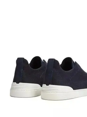 Zegna Triple Stitch Oasi Sneakers - Blue