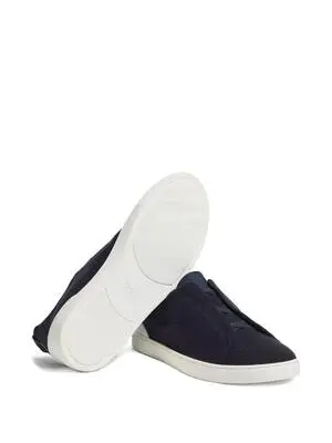 Zegna Triple Stitch Oasi Sneakers - Blue