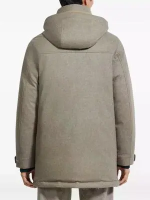 Zegna Hooded Wool Parka Coat