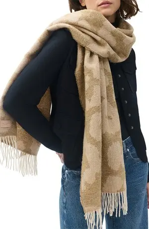 Rag & Bone Piper Wool Blend Scarf - Sand