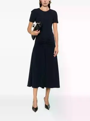 Victoria Beckham Gathered Midi Dress - Blue