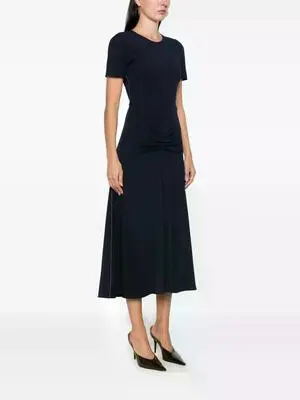 Victoria Beckham Gathered Midi Dress - Blue