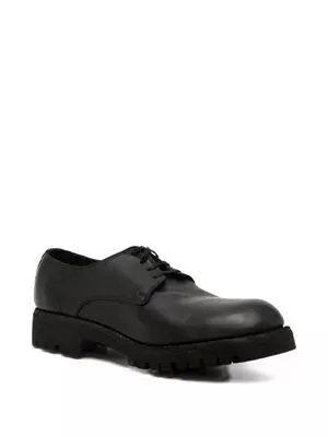 Guidi Leather Derby Shoes - Black