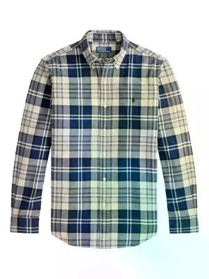 Ralph Lauren Button-down Collar Plaid Shirt - Blue