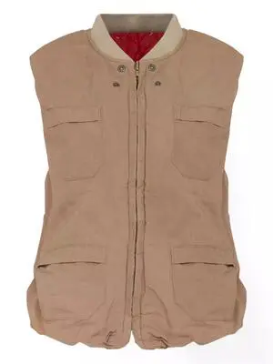 MAISON MARGIELA Linen-blend Waistcoat - Brown