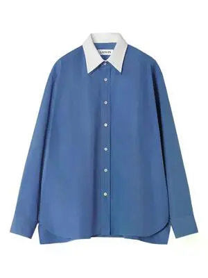 LANVIN Contrast-collar Cotton Shirt