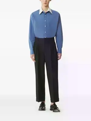 LANVIN Contrast-collar Cotton Shirt