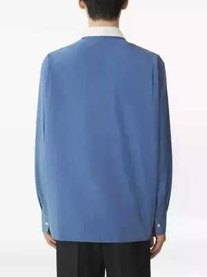 LANVIN Contrast-collar Cotton Shirt