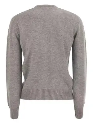 MC2 SAINT BARTH Heart Motif Top - Grey