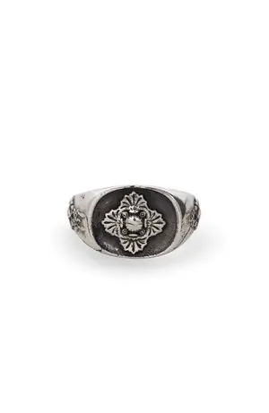 EX-A STUDIO Temple Signet Ring - Sterlling Silver
