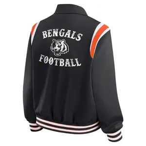 WEAR BY ERIN ANDREWS Cincinnati Bengals Varsity Full-snap Jacket
