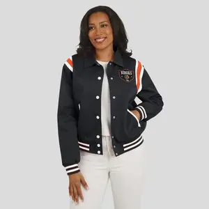 WEAR BY ERIN ANDREWS Cincinnati Bengals Varsity Full-snap Jacket
