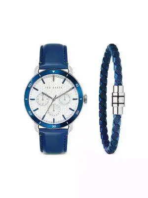 Ted Baker London 46mm Watch And Bracelet Set - White