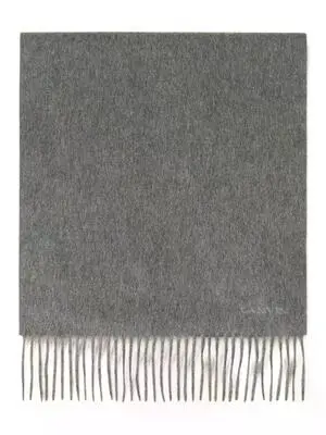 LANVIN Fringed Wool Scarf - Grey