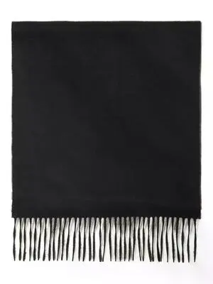 LANVIN Fringed Wool Scarf - Grey