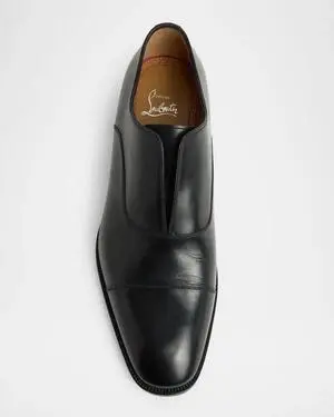 CHRISTIAN LOUBOUTIN Leather Cap-toe Loafers - Black