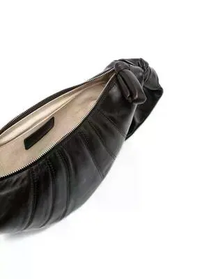 LEMAIRE Small Croissant Bag In Leather - Brown