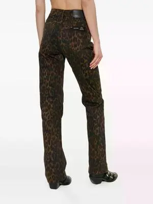 ALLSAINTS Leopard-print Five-pocket Jeans