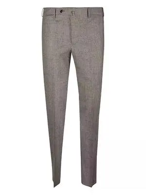 PT TORINO Checked Trousers - Grey