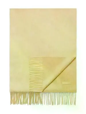Zegna Fringed Cashmere Scarf - Yellow