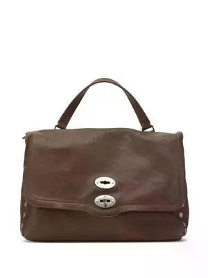 ZANELLATO Studded-detail Turn-lock Tote - Brown