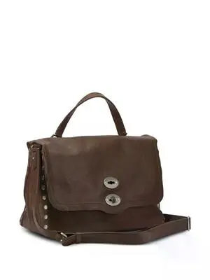 ZANELLATO Studded-detail Turn-lock Tote - Brown