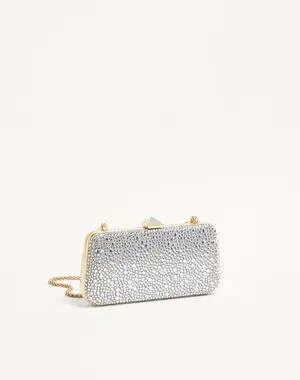 Valentino Garavani Carry Secrets Rhinestone Minaudiere - Crystal
