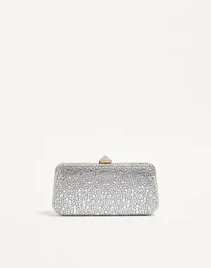 Valentino Garavani Carry Secrets Rhinestone Minaudiere - Crystal