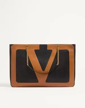 Valentino Garavani Viva Superstar Large Shopper - Black/spice