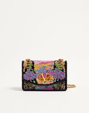 Valentino Garavani Vain Embroidered Shoulder Bag - Multicolour