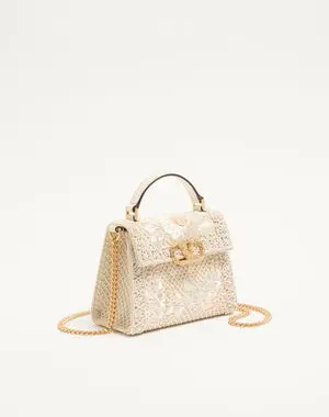 Valentino Garavani Vsling Mini Embroidered Handbag With Jewel Logo