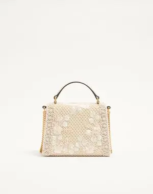 Valentino Garavani Vsling Mini Embroidered Handbag With Jewel Logo