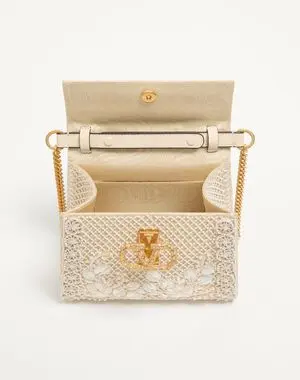 Valentino Garavani Vsling Mini Embroidered Handbag With Jewel Logo